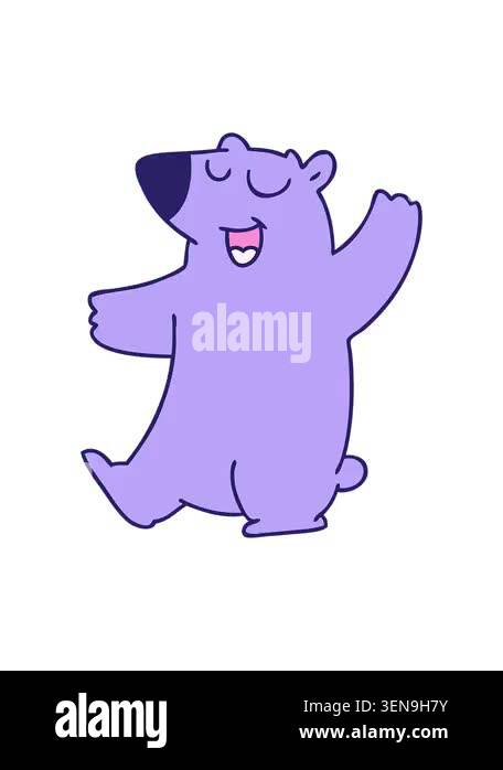pixelize effect animation of hand drawn design of a cartoon bear Stock ...