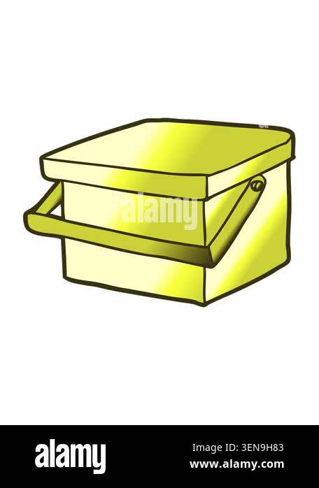 changing color animation of cartoon tub with handle Stock Video Footage ...