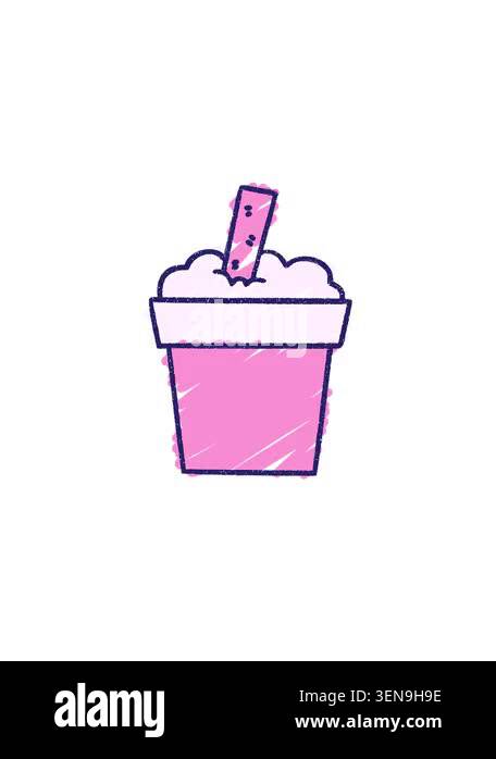 flashy sales animation of Ice Cream Chalk Drawing Stock Video Footage ...