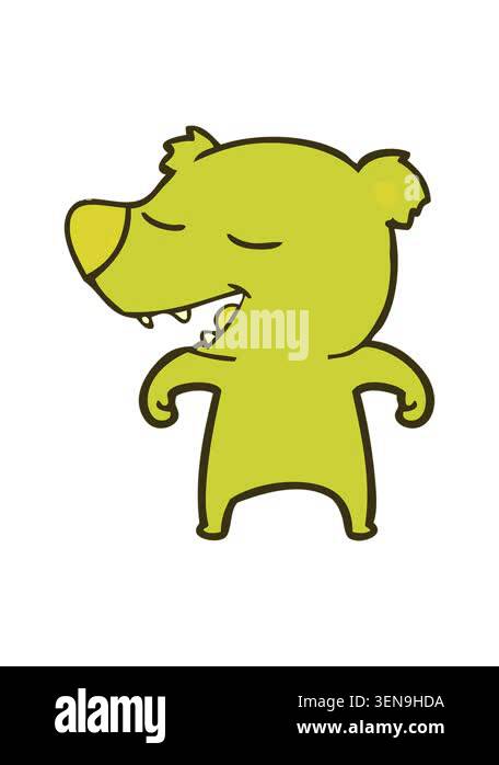 changing color animation of cartoon kawaii bear design Stock Video ...