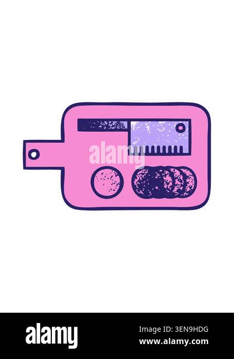 bobbing motion animation of retro grunge texture cartoon of a meat ...