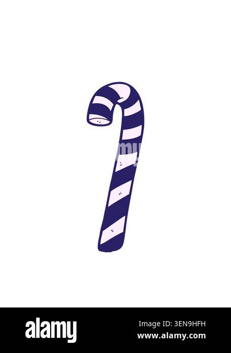 blinking radial lines animation of cartoon candy cane Stock Video ...