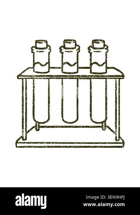 changing color animation of Science Experiment Charcoal Drawing Stock ...