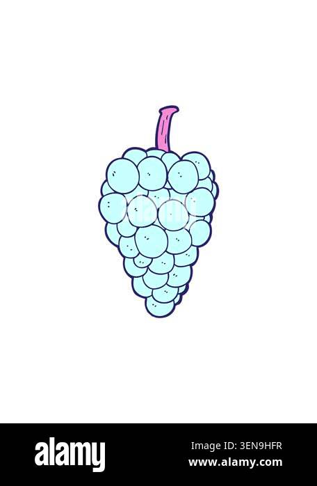 attention grabbing animation of cartoon grapes Stock Video Footage - Alamy