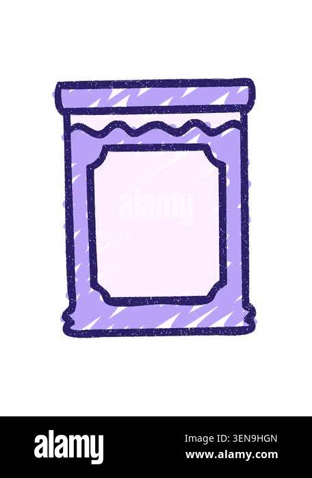 jiggle motion animation of Jam Jar Chalk Drawing Stock Video Footage ...
