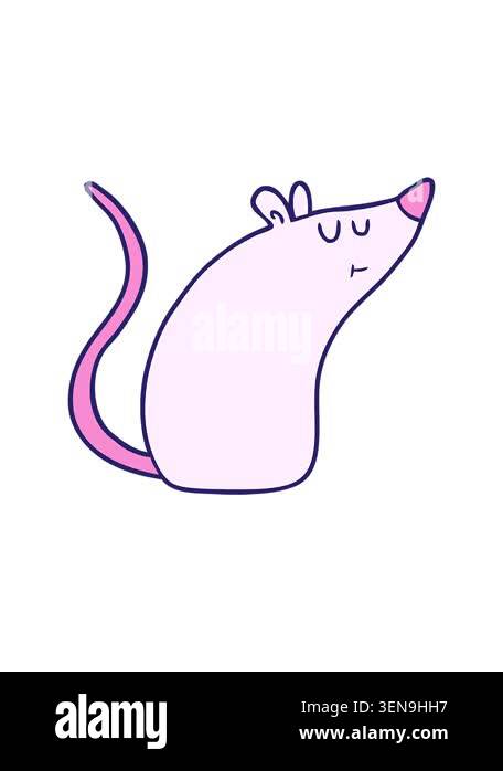 spinning motion animation of cartoon white mouse Stock Video Footage ...