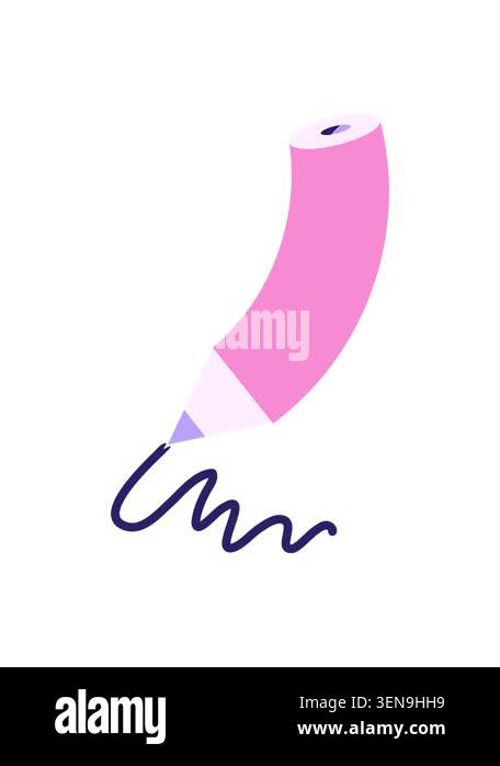 pressure popping animation of pencil writing Stock Video Footage - Alamy
