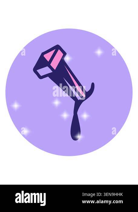 glitter effect animation of drawing of an iron nail Stock Video Footage ...