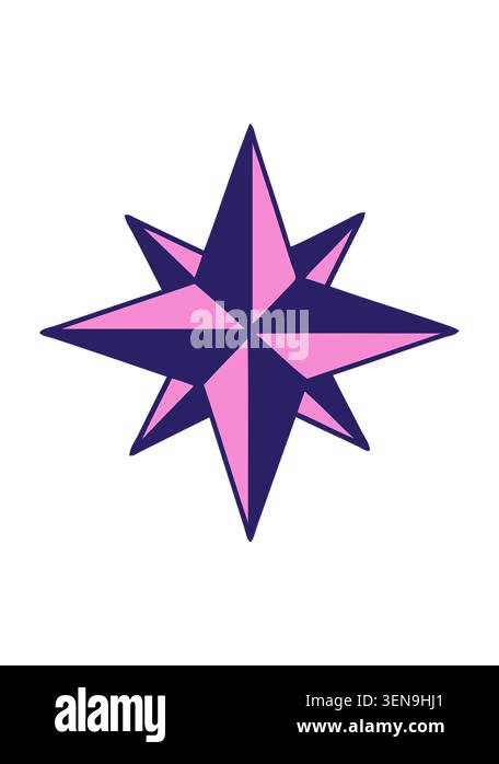 jiggle and pause animation of an iconic tattoo style image of a star ...