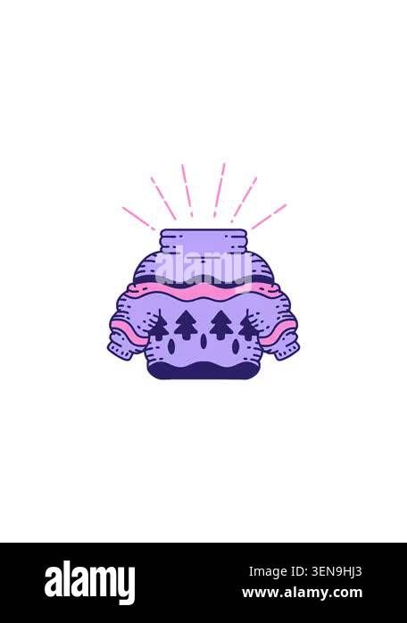 flashy sales animation of traditional style christmas jumper Stock ...
