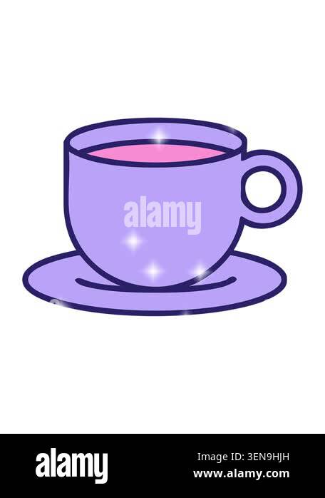 glitter effect animation of image of a cup of coffee Stock Video ...