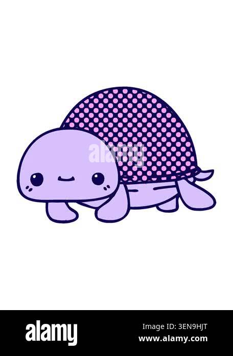 neon light effect animation of comic book style quirky cartoon turtle ...