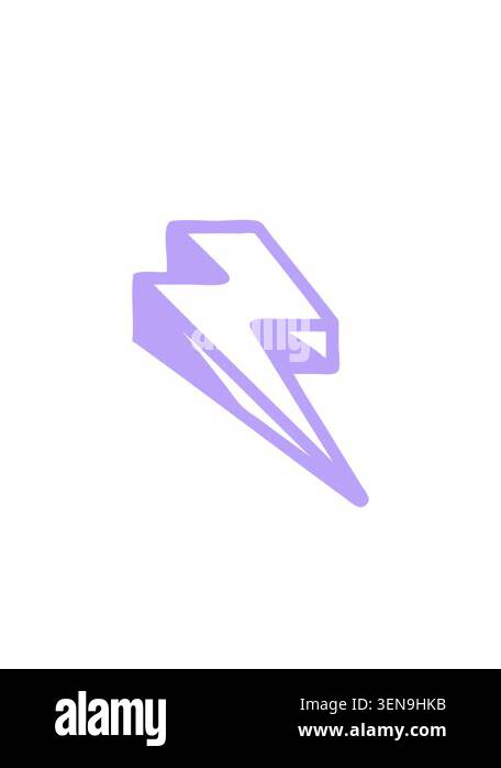 blinking radial lines animation of lightning bolt icon Stock Video ...