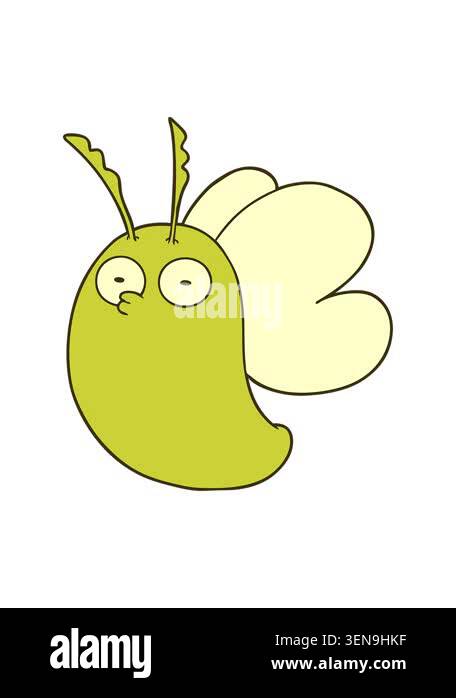 changing color animation of cartoon butterfly image Stock Video Footage ...