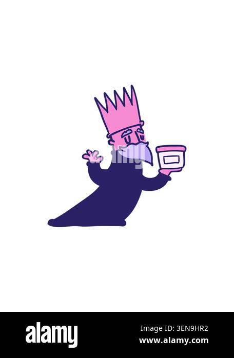 sales flash animation of one of three wise men cartoon design Stock ...