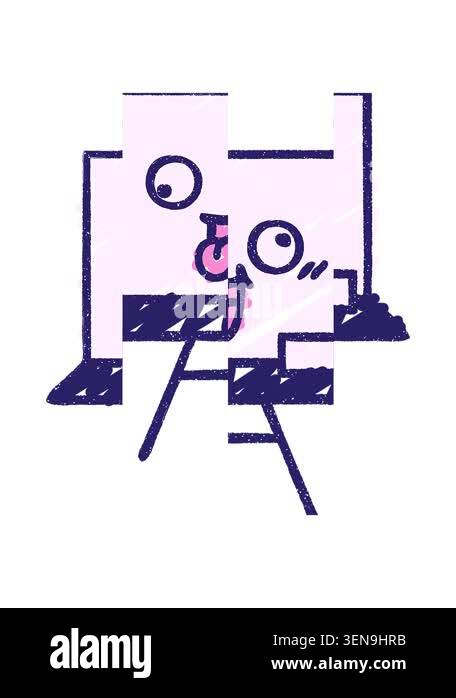 splitting motion animation of Whiteboard Chalk Drawing Stock Video ...