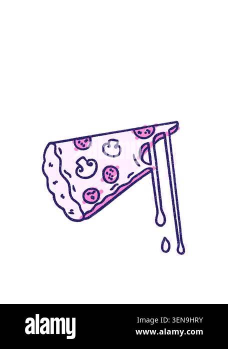 rise and float animation of Pizza Chalk Drawing Stock Video Footage - Alamy