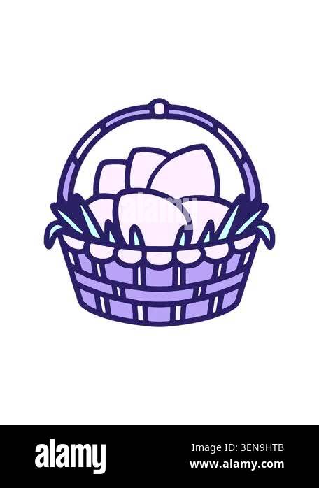 spinning motion animation of bright easter basket Stock Video Footage ...