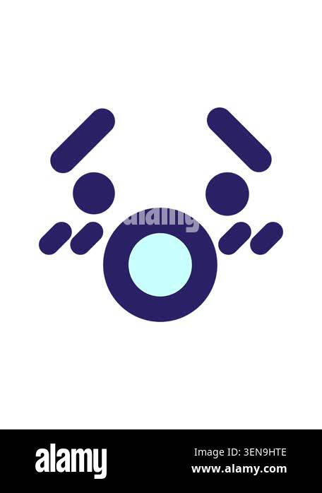 shaking motion animation of shocked face icon Stock Video Footage - Alamy