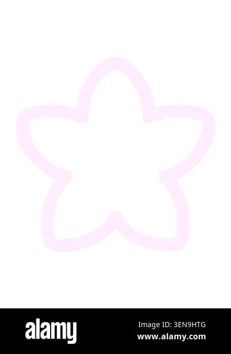 shivering motion animation of a traditional japanese single flower ...