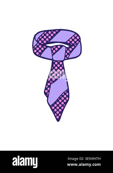 vibrating motion animation of cartoon doodle tie Stock Video Footage ...
