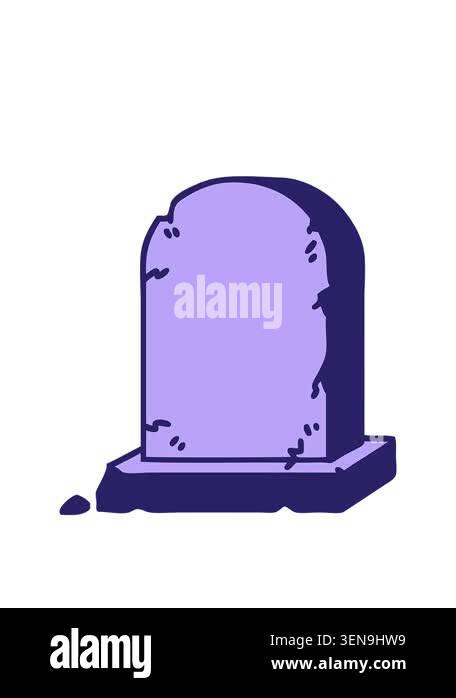 stretching up animation of a tattoo in traditional style of a grave ...