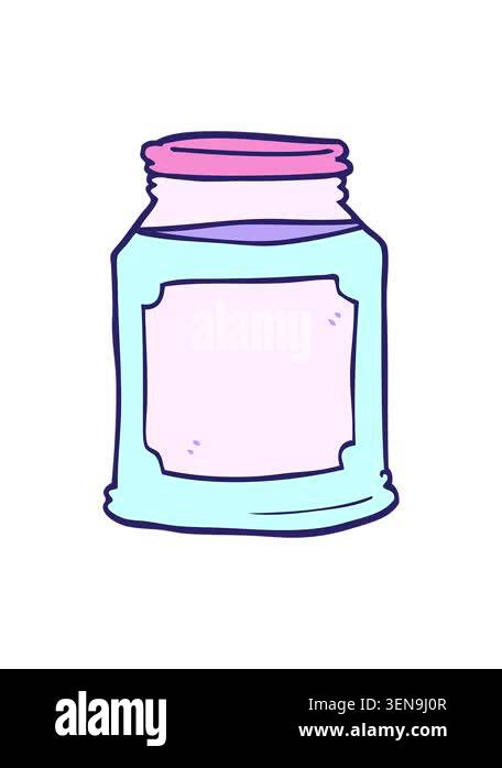 shaking motion animation of cartoon doodle candle in jar Stock Video ...