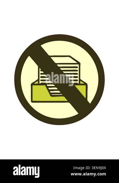 changing color animation of cute cartoon of a paperless office symbol ...
