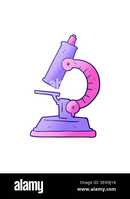 jiggle and pause animation of freehand drawn cartoon microscope Stock ...