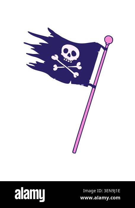 vibrating motion animation of hand drawn cartoon doodle of a pirates ...