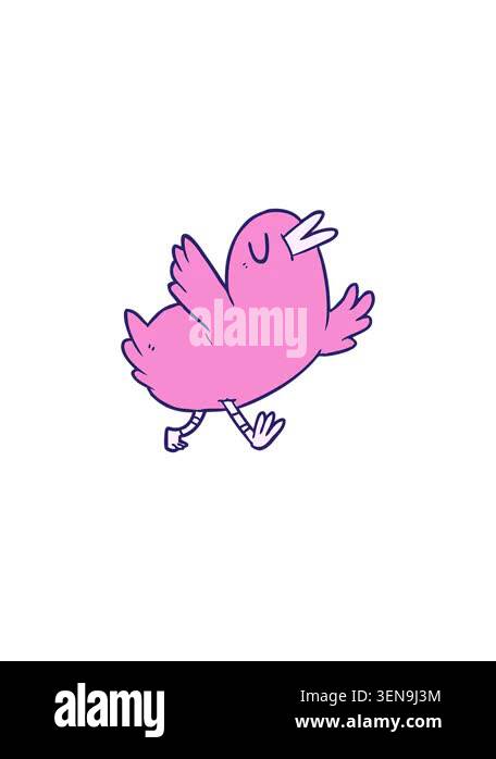 flashy sales animation of cartoon happy bird image Stock Video Footage ...