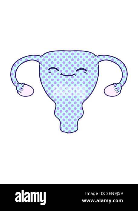 power up animation of cartoon uterus Stock Video Footage - Alamy