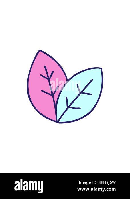 sales flash animation of hand drawn quirky cartoon leaves Stock Video ...