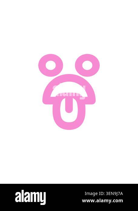 sales flash animation of staring nauseous face icon Stock Video Footage ...