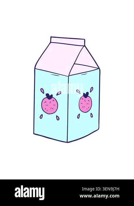 vibrating motion animation of cartoon orange juice carton Stock Video ...