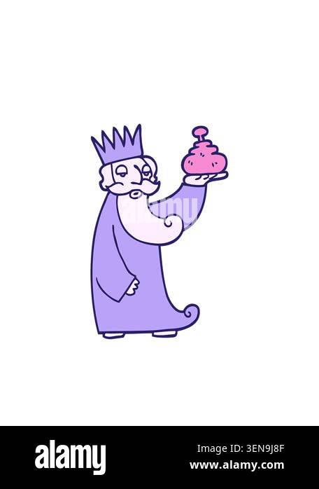 blinking radial lines animation of one of the three wise men hand drawn ...