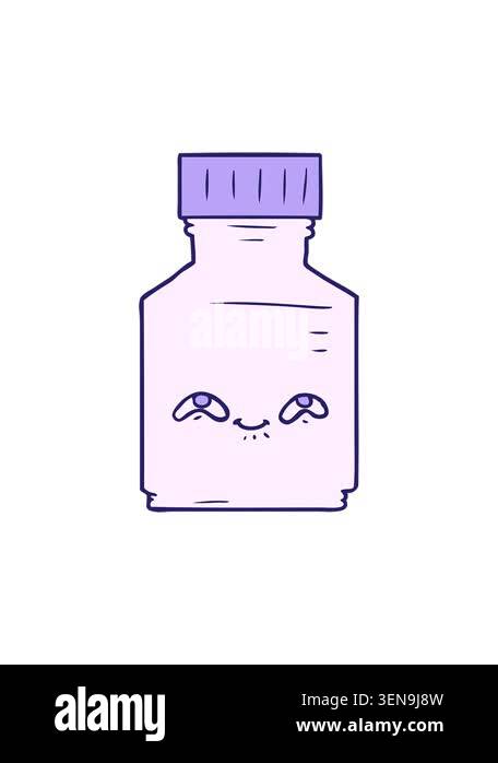 popping motion animation of cartoon pill jar Stock Video Footage - Alamy