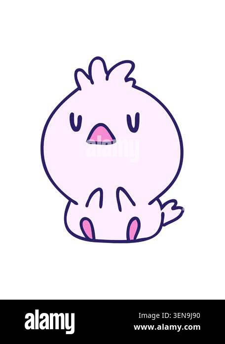 spinning motion animation of cartoon of a cute little bird Stock Video ...