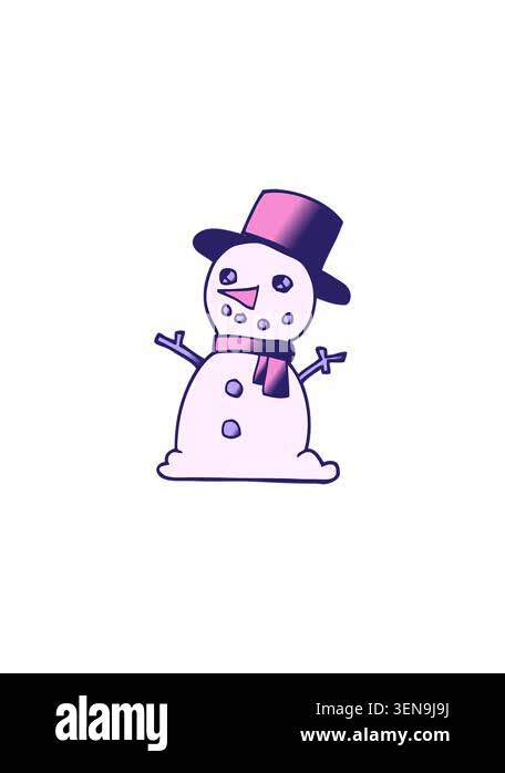 sales flash animation of cartoon snowman Stock Video Footage - Alamy