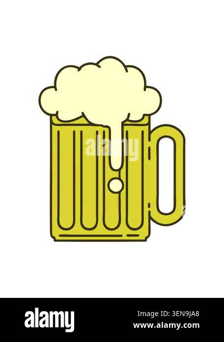 changing color animation of iconic tattoo style design of a beer ...