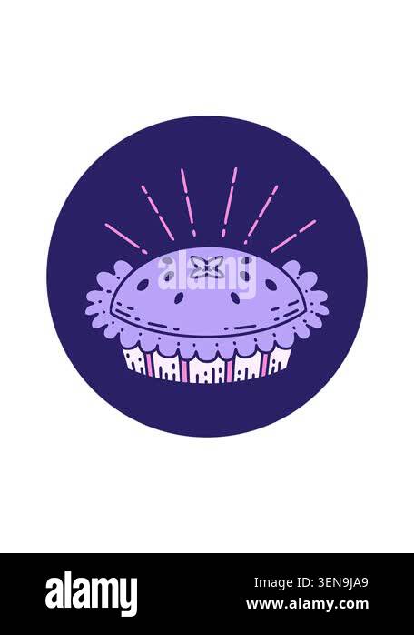 attention grabbing animation of icon of a tattoo style amazing pie ...