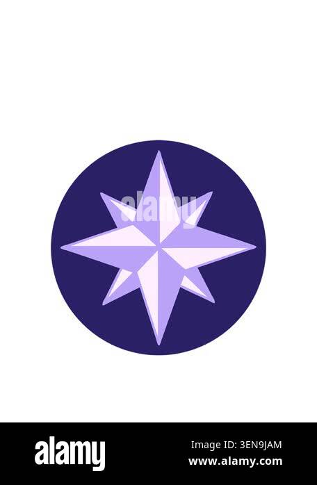 jumping motion animation of an iconic tattoo style image of a star ...