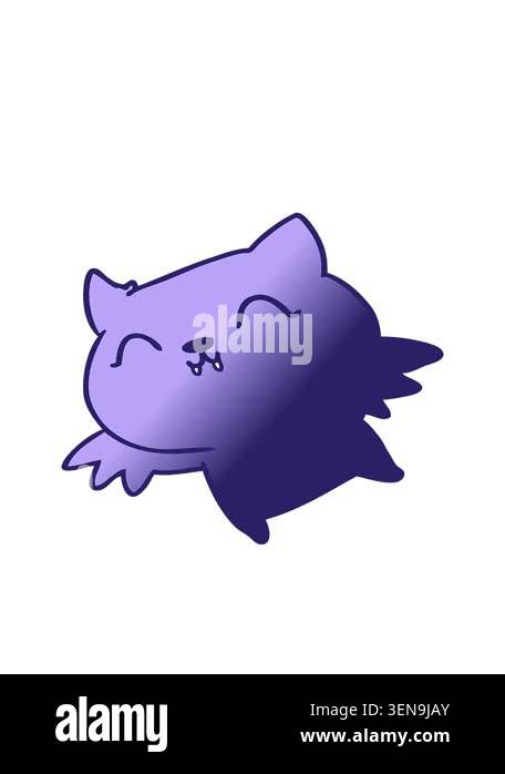 bobbing motion animation of freehand drawn gradient cartoon of cute ...