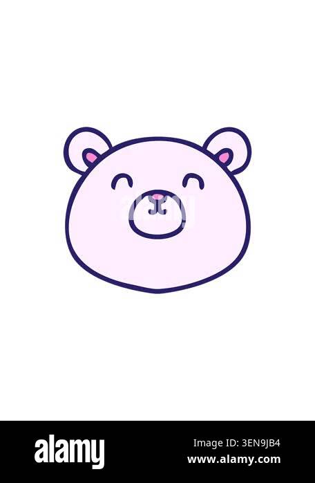 sales flash animation of hand drawn quirky cartoon bear Stock Video ...
