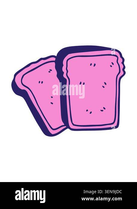 shine light effect animation of cartoon doodle toast Stock Video ...