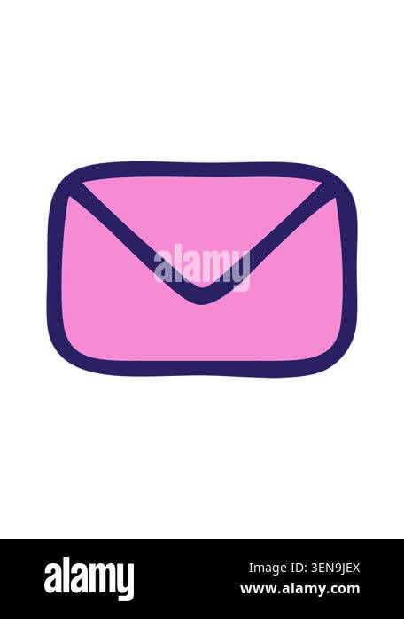 bobbing motion animation of a cartoon of a paper envelope Stock Video ...