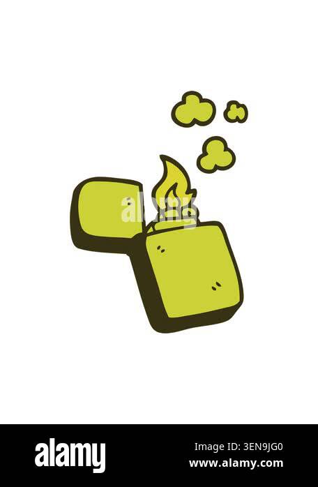 changing color animation of cartoon doodle old lighter Stock Video ...