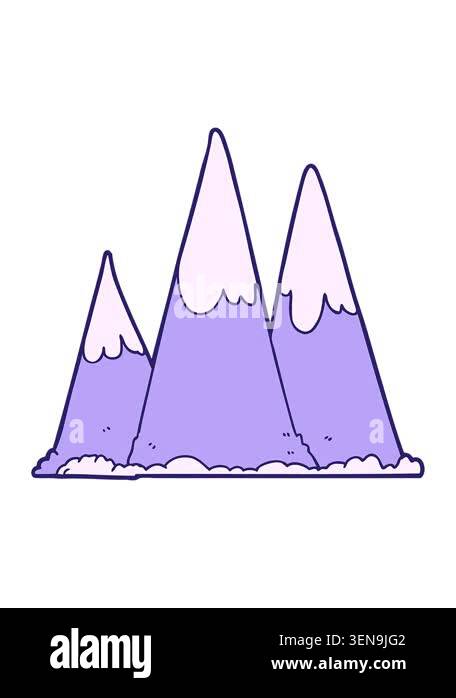 bob and pause animation of mountains design Stock Video Footage - Alamy
