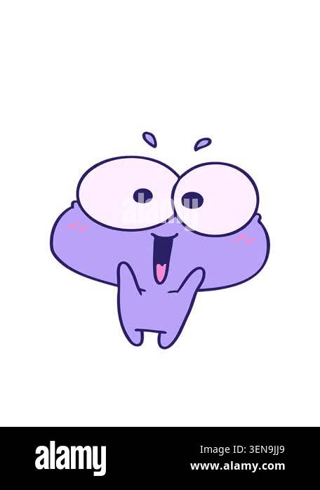 bobbing motion animation of illustration kawaii excited cute frog Stock ...