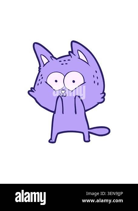 pressure popping animation of cartoon neon cat Stock Video Footage - Alamy
